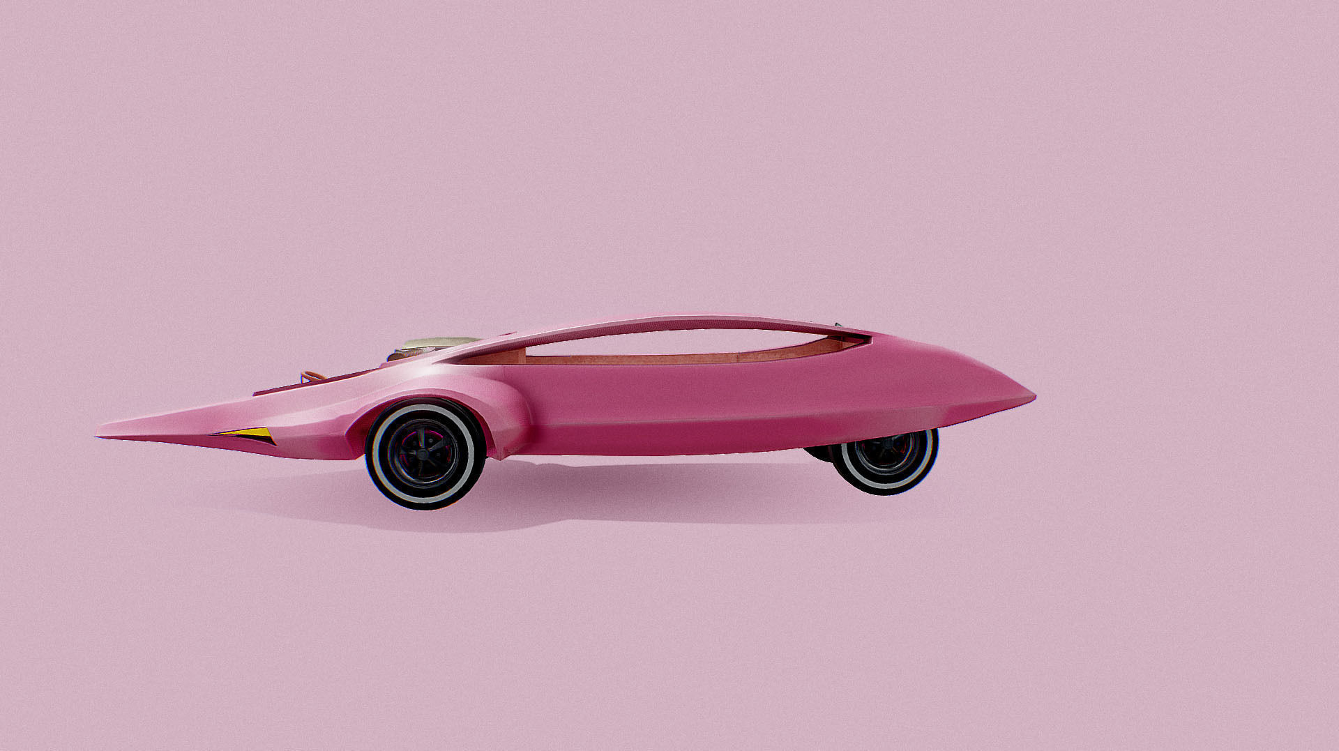 3D model Pink Panther Car VR / AR / low-poly | CGTrader