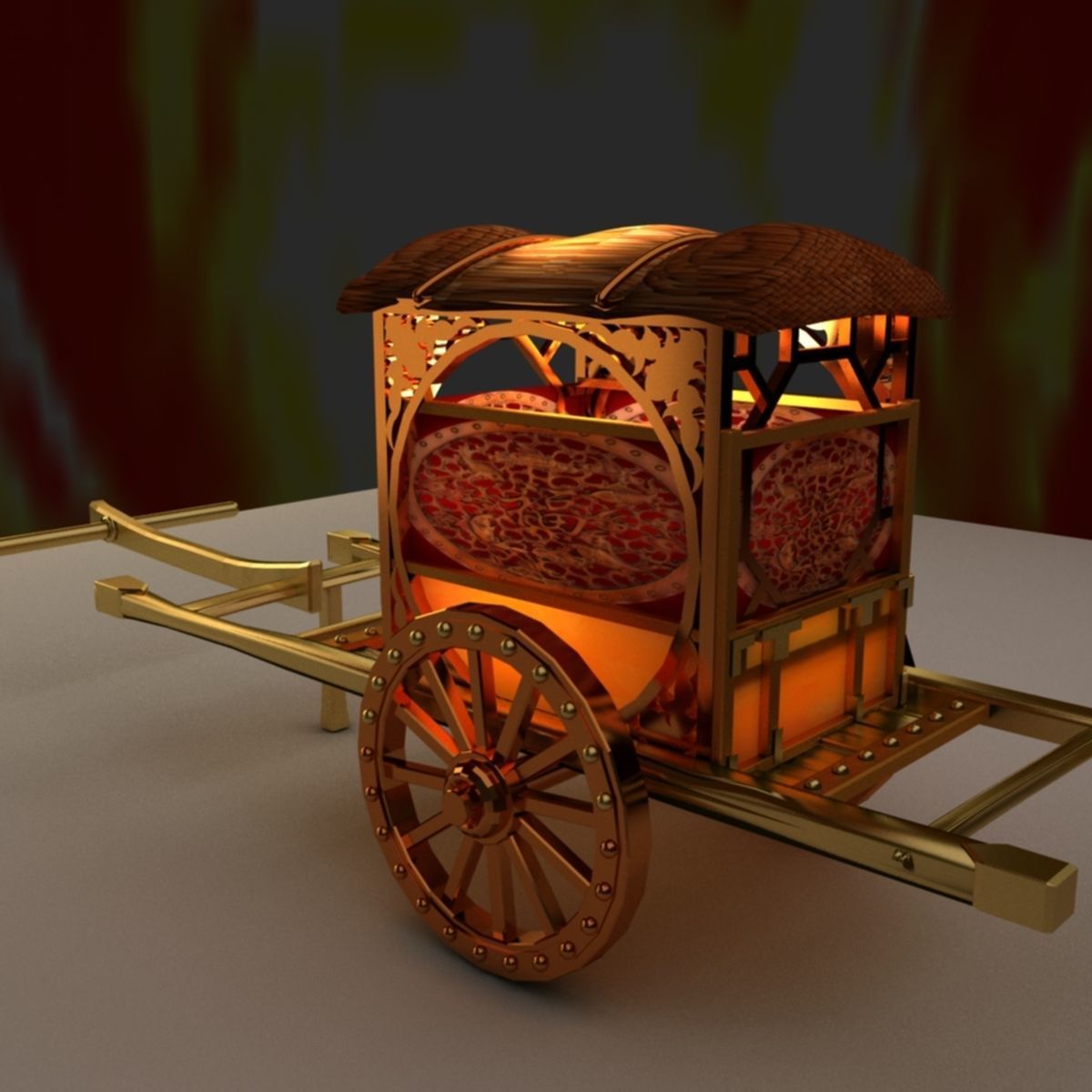 3D model Chinese carriage VR / AR / low-poly | CGTrader