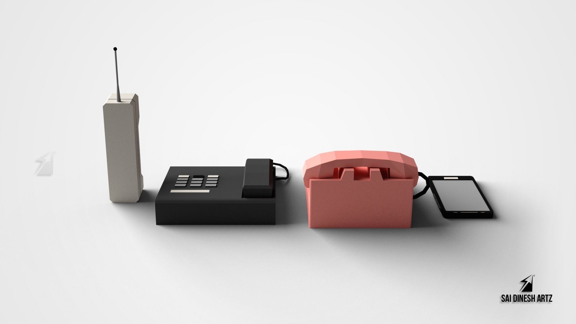 3D model Lowpoly Phones Pack VR / AR / low-poly | CGTrader