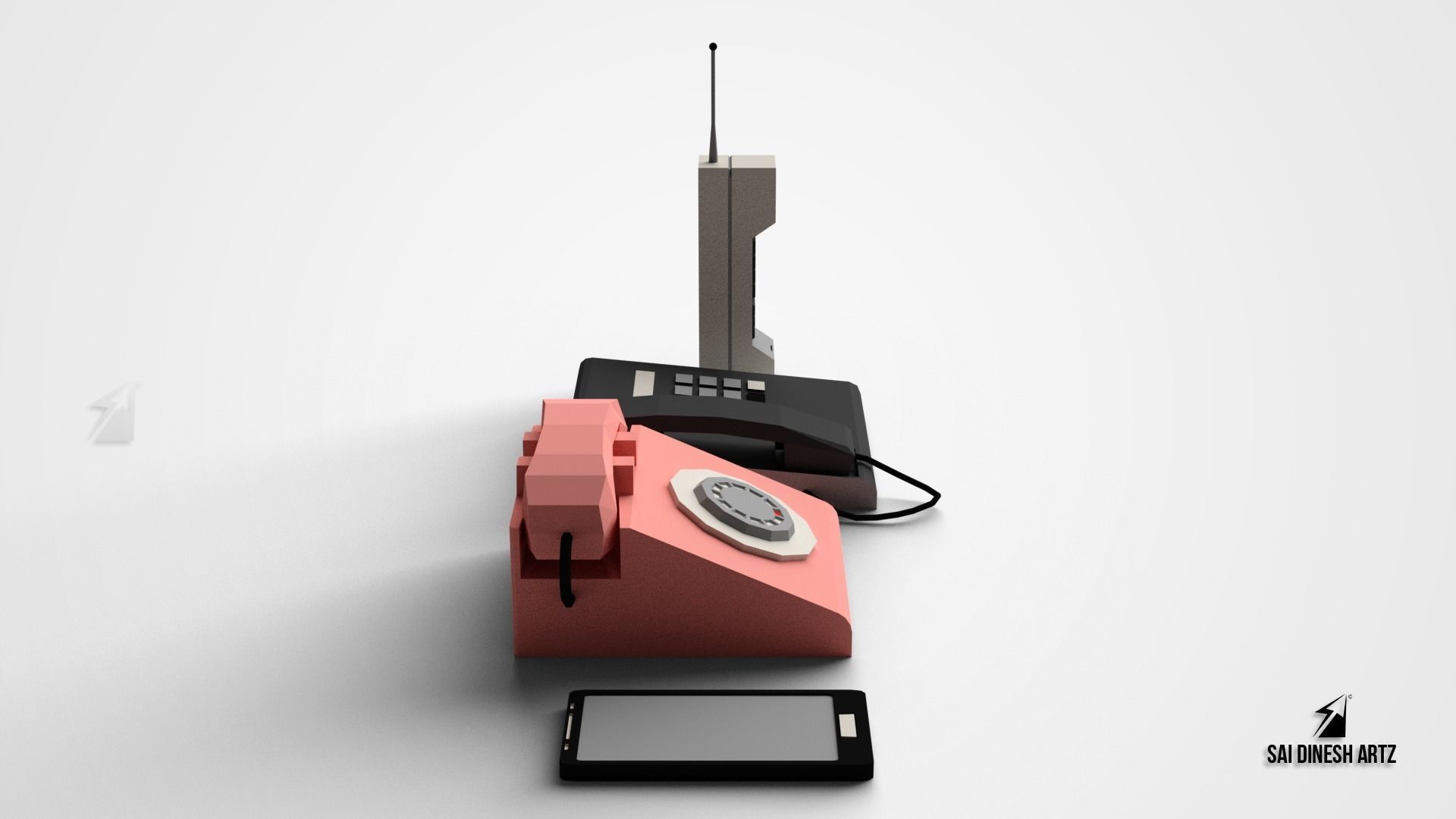 3D model Lowpoly Phones Pack VR / AR / low-poly | CGTrader