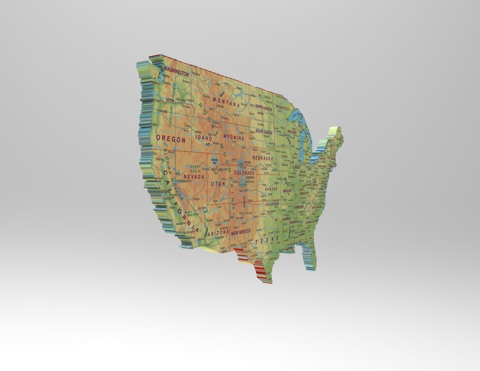 3d Usa Map D3 Js - Map
