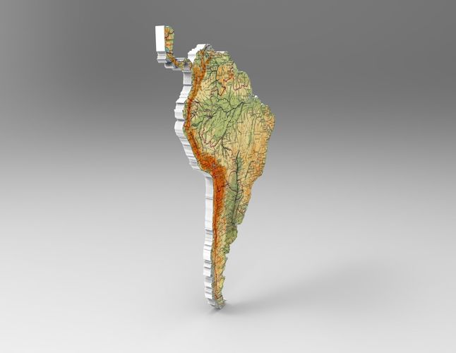 Map of South America 3D model | CGTrader