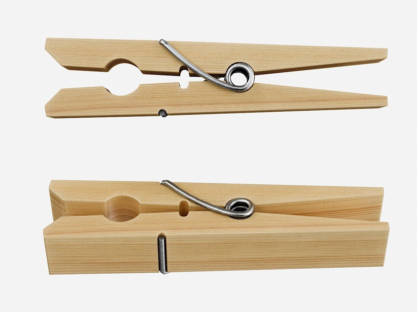 3D model Wooden Clothespin PBR VR / AR / low-poly rigged animated ...