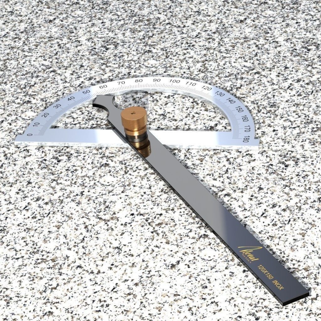 Protractor free 3D model | CGTrader