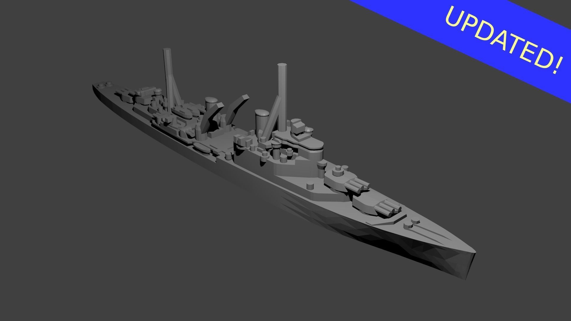 British Crown Colony Class Cruiser Warship 3D model 3D printable | CGTrader