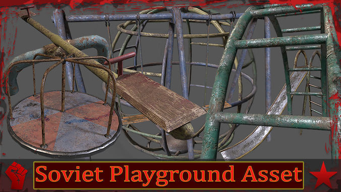 3D model Soviet Oldschool Playground VR / AR / low-poly | CGTrader