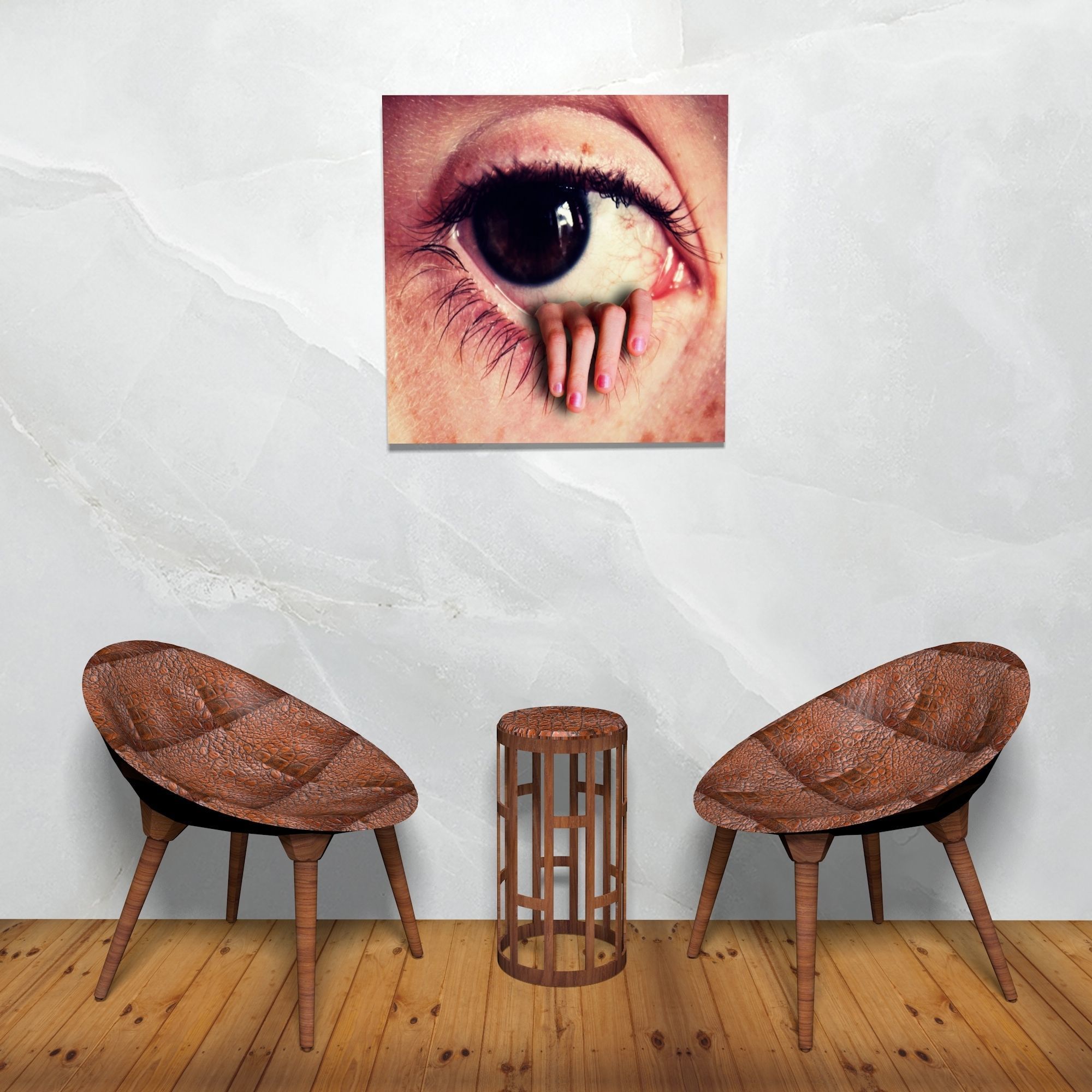 3D model Canvas Art Horror Eye VR / AR / low-poly | CGTrader