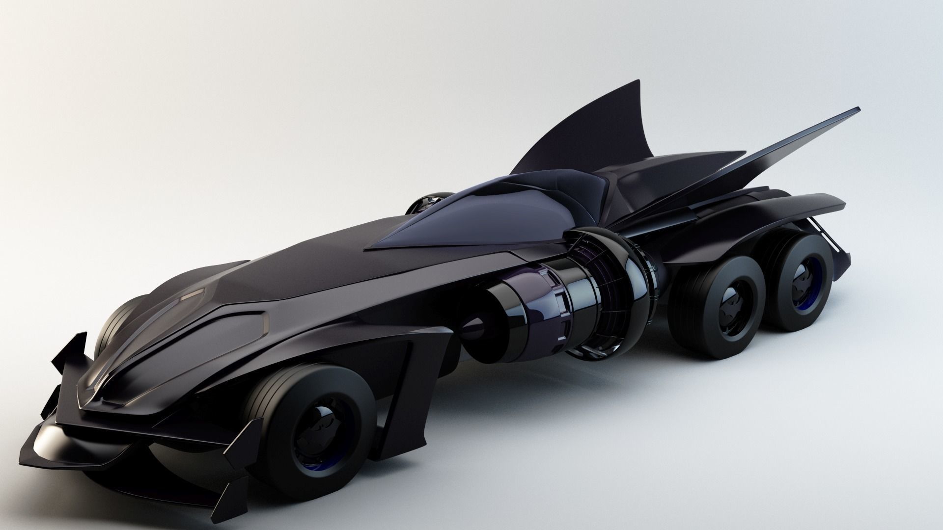 Batimovil batman car with wings 3D model | CGTrader