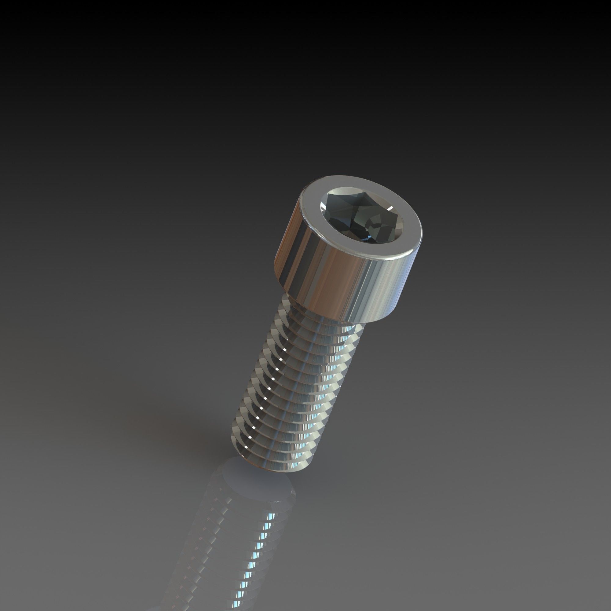 Allen bolt M12x30 free 3D model | CGTrader