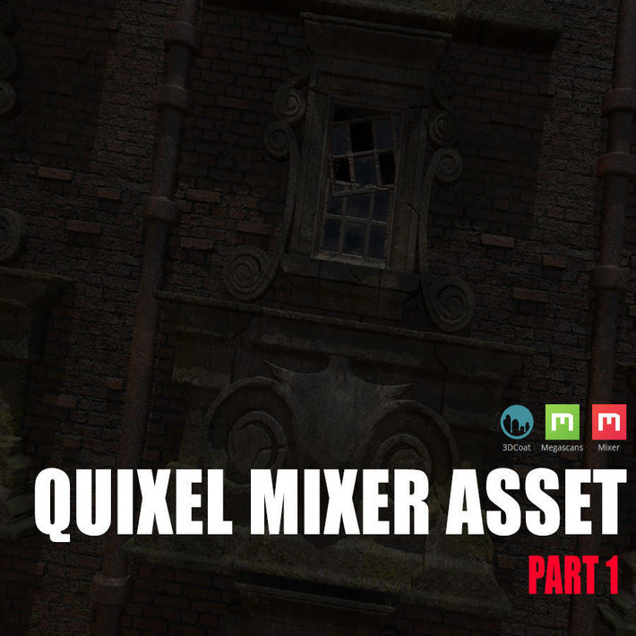 Quixel Mixer. Creation of PBR material with displacement in 3D-Coat.