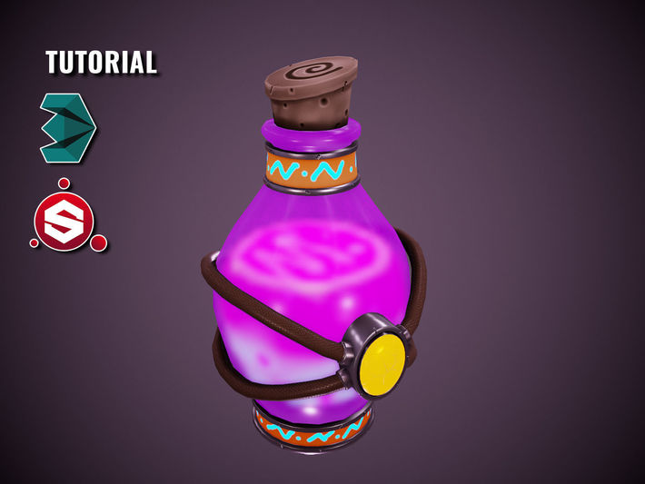 Modeling, Unwrap & Texturing Stylized Magic Potion - Part1 [Modeling]