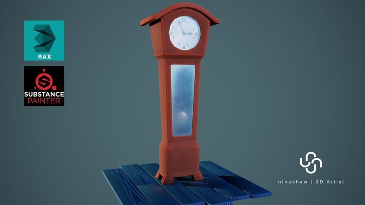 Modeling, Unwrap & Texturing Stylized Pendulum Clock - Part2 [Unwrap]
