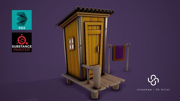 Modeling, Unwrap & Texturing Stylized Shed - Part1 [Modeling]