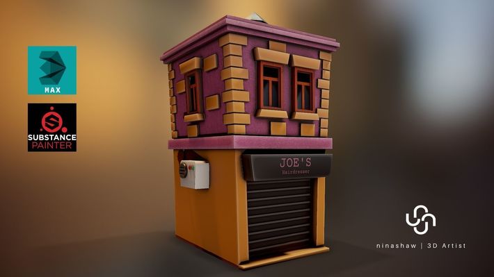 Modeling, Unwrap & Texturing Stylized Building - Part2 [Unwrap]