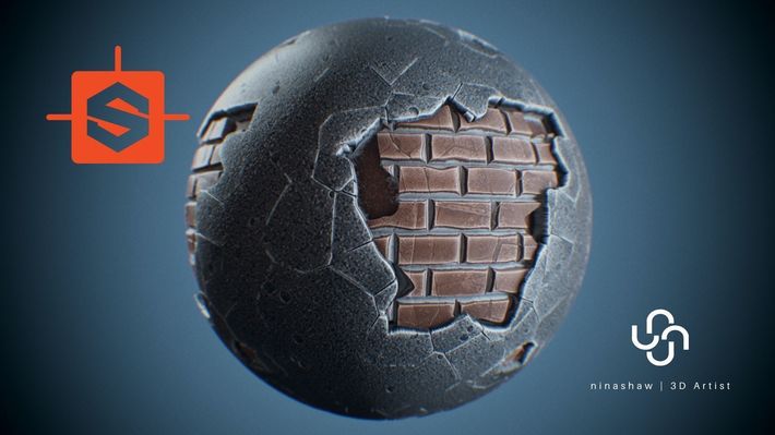TIMELAPSE | Substance Designer Tutorial l Stylized Plaster Destroyed