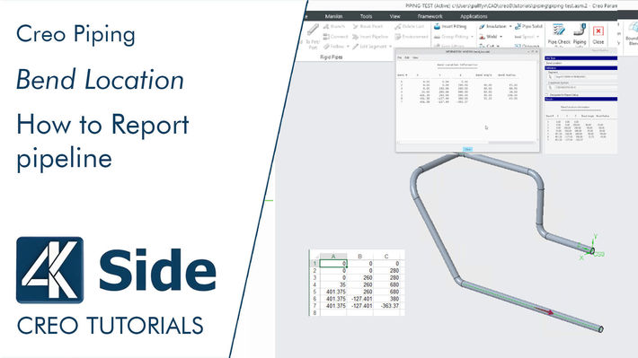 Bend Location - How to Report pipeline | Creo Tutorial