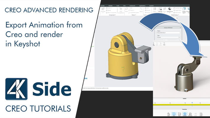 How to render Creo mechanism in the Keyshot