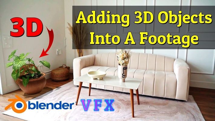 How to add 3D models into a footage? Blender VFX Tutorial