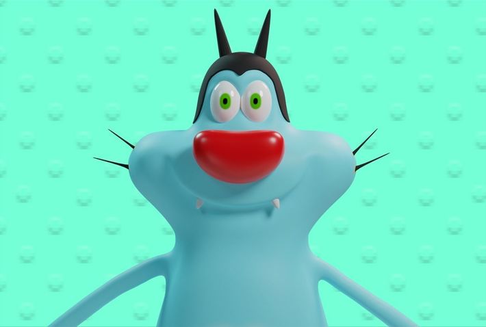 Sculpting oggy in blender
