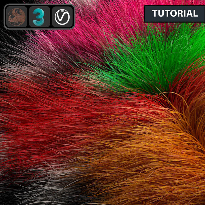 Learn How to Apply Color to Fur or Hair using Ornatrix/3ds Max/Vray