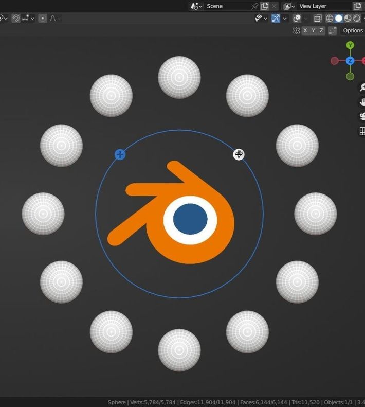 How to make circular array with 4 different methods in Blender