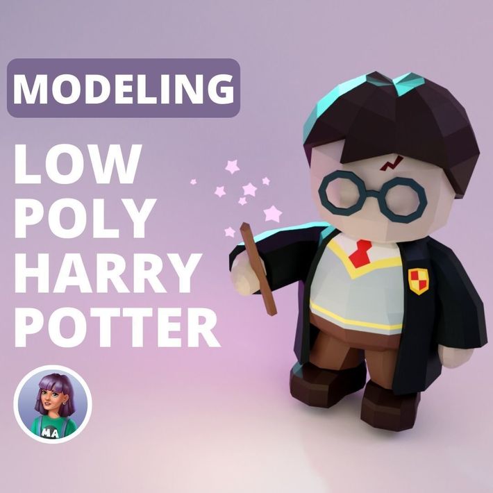 Low Poly Harry Potter. Modeling for Beginners