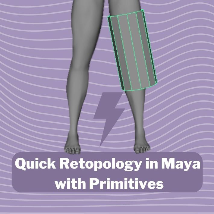 Quick Tips for Retopology in Maya using Primitives #shorts