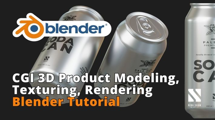 CGI Product Soda Can Modeling, Texturing, Rendering | Blender Tutorial
